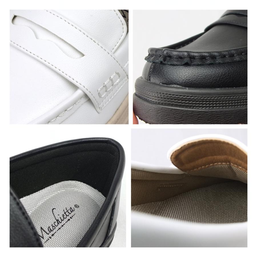 maschietta マスチェッタ ローファー コインローファー 防水 レインシューズ 3E 幅広設計 厚底 コンフォート 軽量 マニッシュ おしゃれ レディース : KARADANILUCK ...