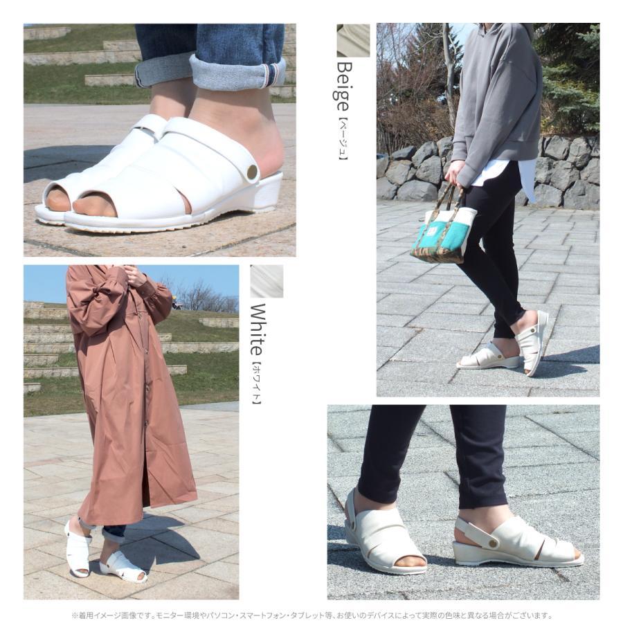 REFRESH WALK リフレッシュウォーク コンフォートサンダル ミュール ネックトラップ 2way ギャザー 屈曲 軽量 快適 痛くない プレゼント ギフト レディース ...