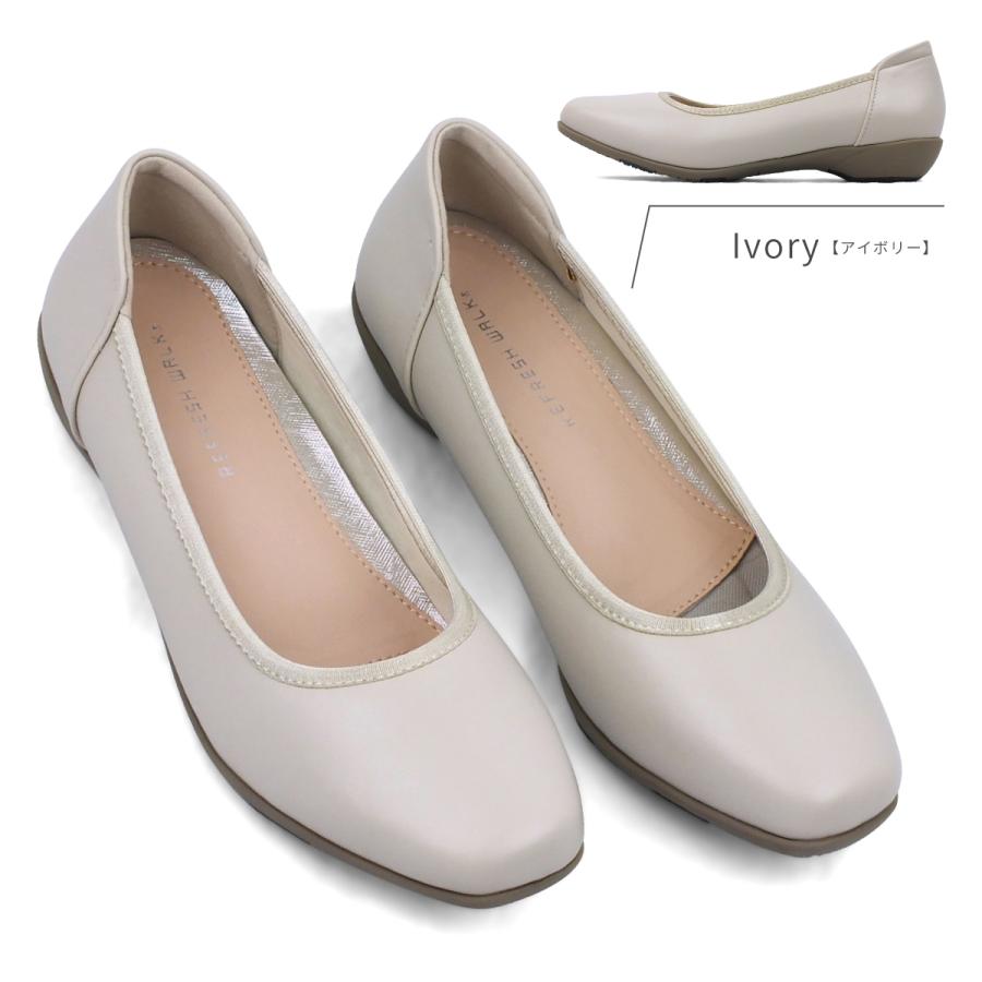 REFRESH WALK リフレッシュウォーク パンプス コンフォート スクエアトゥ ローヒール 3E 幅広 軽量 抗菌 防臭 屈曲 防滑 フォーマル 仕事 冠婚葬祭 レディース ...