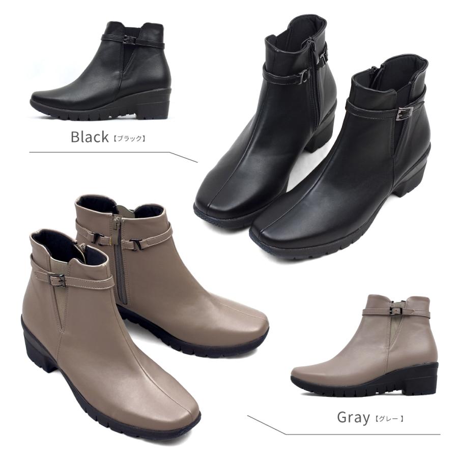 REFRESH WALK リフレッシュウォーク ショートブーツ レディース サイドファスナー サイドゴア 3E 幅広 防水 防滑 TERAX 抗菌 防臭 血行促進 帯電軽減 エコ 爆買 ...