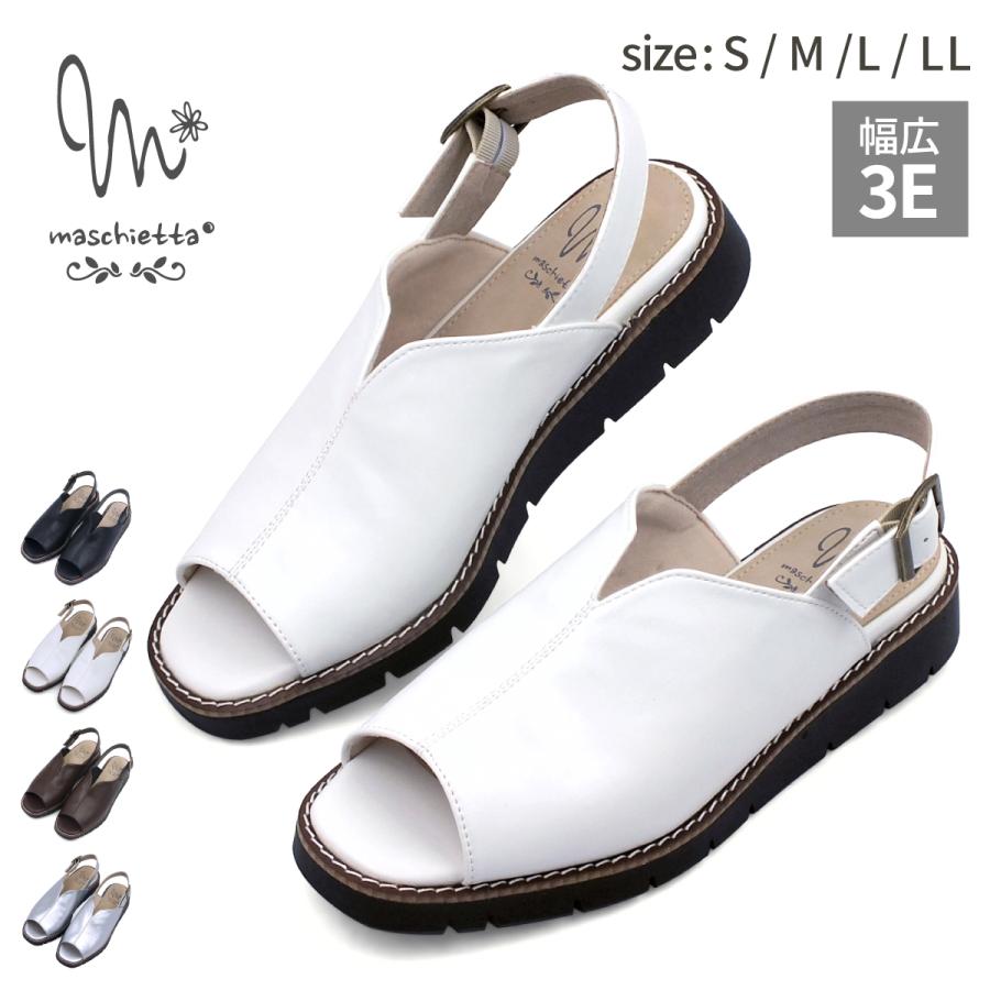 maschietta マスチェッタ サンダル オープントゥ バックバンド バックストラップ コンフォート 幅広設計 3E 軽量 耐滑 カジュアル レディース : KARADANILUCK ...