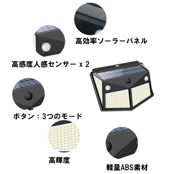 ソーラーライト センサーライト ガーデンライト ウォールライト 2センサー 4面発光 280LED 明るい 太陽光発電 壁掛け (1個入り) :od-k1013-1p:KARAFURA ...