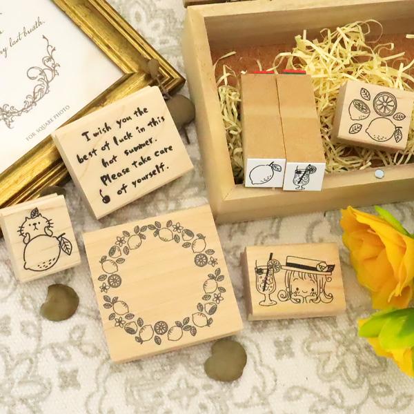 消しゴムはんこ ラバースタンプ 消しゴムスタンプ tugumi レモンリース 縦50mm×横50mm からふる屋 : スタンプ はんこ 印鑑のからふる屋 - 通販 - Yahoo!ショッピング