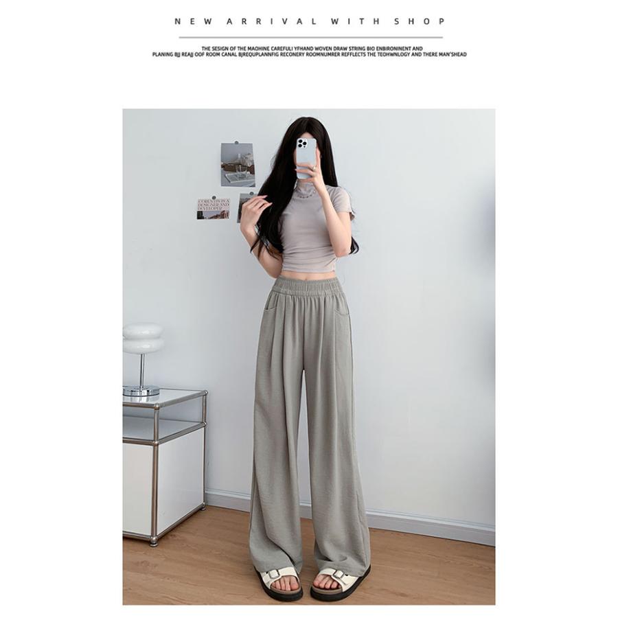 KAREI さら・てろワイドパンツ 選べる丈感 3タイプ レディース タック入りパンツ リラックスパンツ : 夏黎 - 通販 - Yahoo!ショッピング