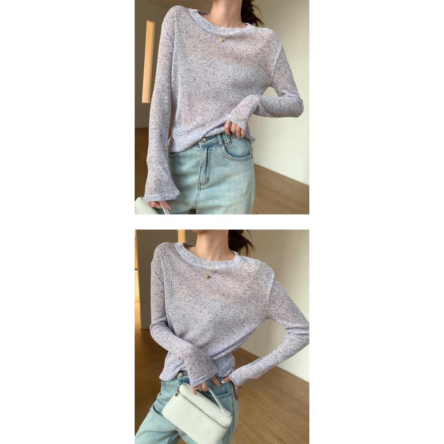 KAREI UVカット 日焼け対策 UV対策 長袖 シアーロンT シアーカットソー トップス ロンT 透け感 薄手 春夏 秋冬 紫外線対策 冷房対策 涼しい : 夏黎 - 通販 - Yahoo ...