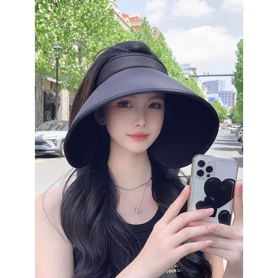 KAREI ツバ広サンバイザー 紫外線対策 熱中症対策 日焼け防止 日よけ UVカット レディース サンバイザー : 夏黎 - 通販 - Yahoo!ショッピング