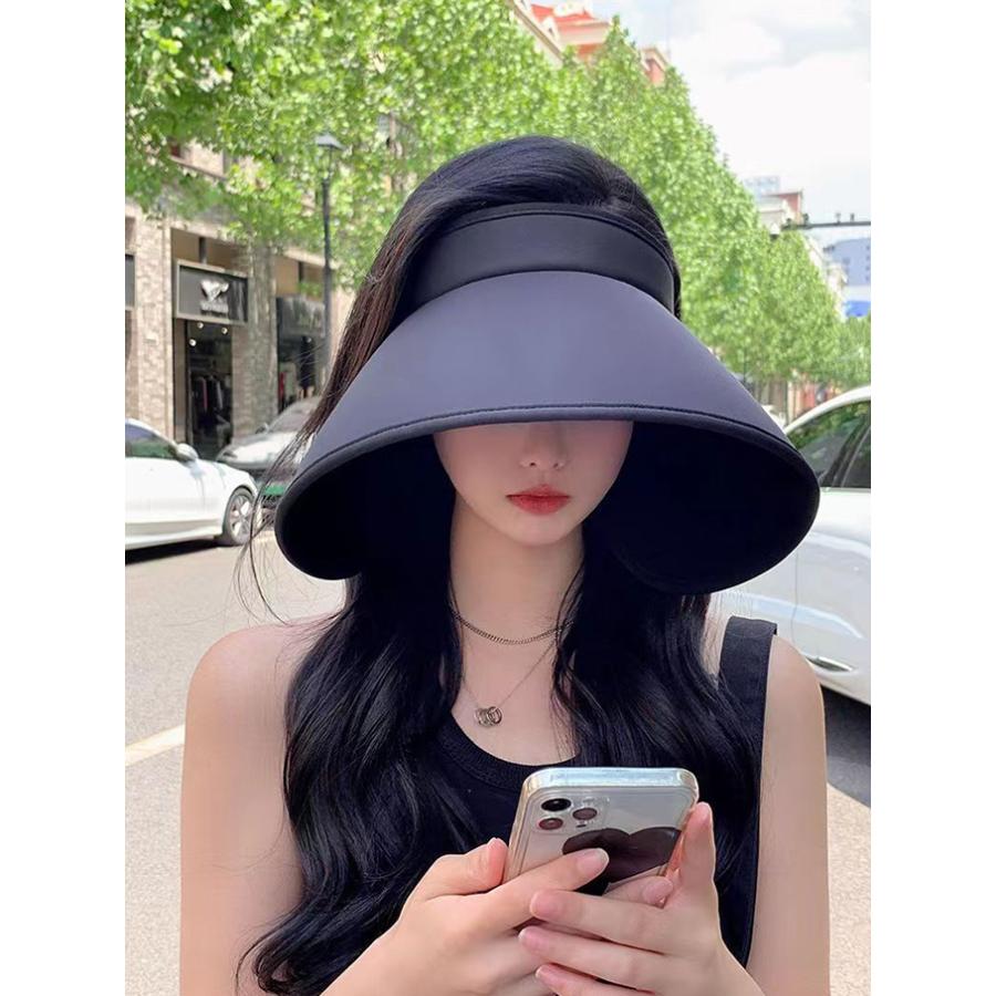 KAREI ツバ広サンバイザー 紫外線対策 熱中症対策 日焼け防止 日よけ UVカット レディース サンバイザー : 夏黎 - 通販 - Yahoo!ショッピング