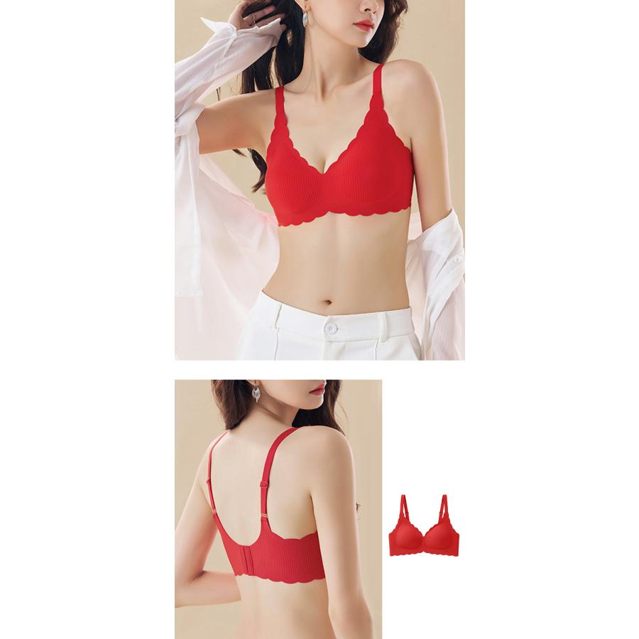 スカラップノンワイヤーブラ 微起毛 暖か ノンワイヤー 軽量 インナー ブラジャー ナイトブラ :39uw1444:夏黎 - 通販 - Yahoo!ショッピング