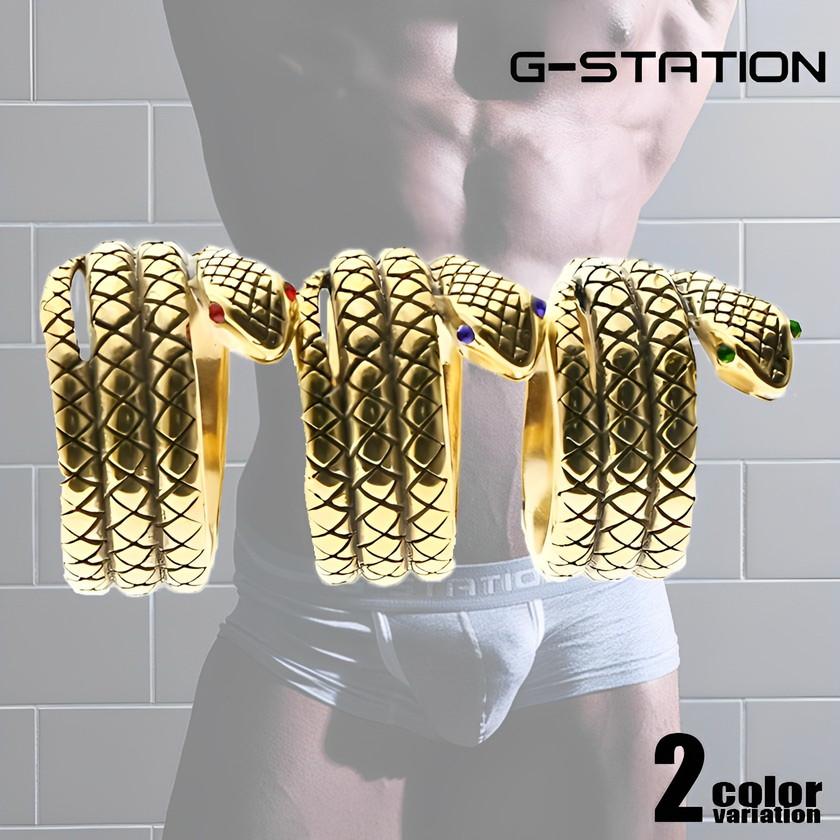 G-STATION（ジーステション） G-station/ジーステーション 蛇型 RING カラフル ステンレス リング オシャレ ゴージャス 艶めき : kargiemargie - 通販 ...