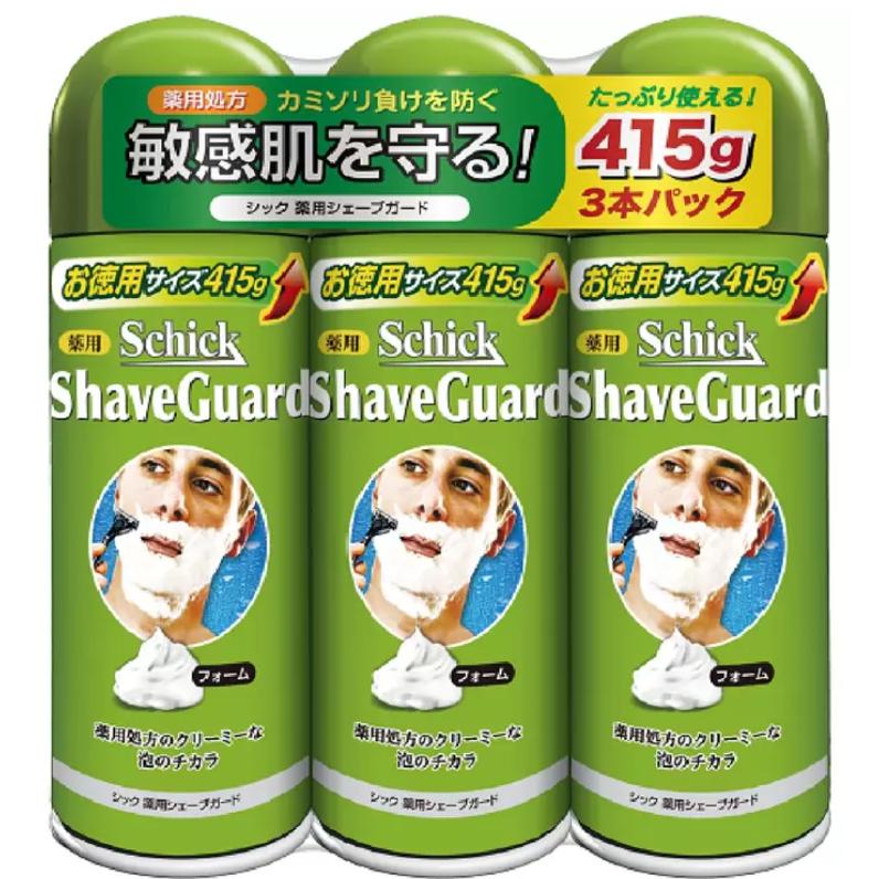 schick（シック） 大容量 薬用 シェーブガード お徳用 415g × 3本 shave guard ひげ剃り 髭剃り シェービング ...