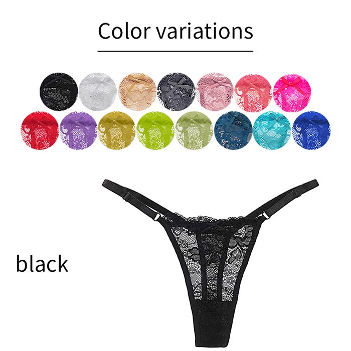 Tバック レディース プチプラ サイドストリング 紐パン 調整 腰ゴム 透ける レース リボン セクシー アジャスター 黒 白 赤 黄 緑 紫 水色 青 rt-016 : Karly Shop ...