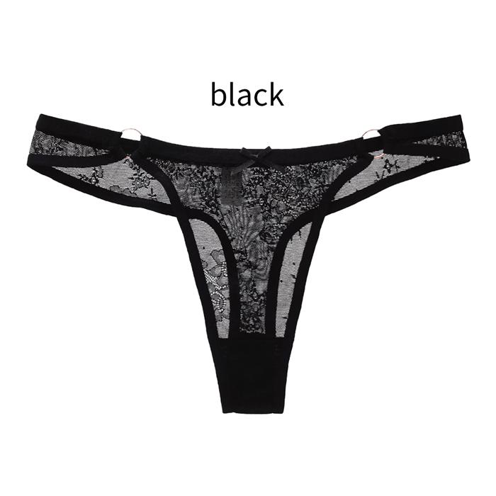 Tバック レディース インナー 下着 レース セクシー きれい 透ける シースルー リング サテン リボン かわいい ストレッチ おしゃれ 黒 赤 緑 青 紺 rt-031 : Karly ...