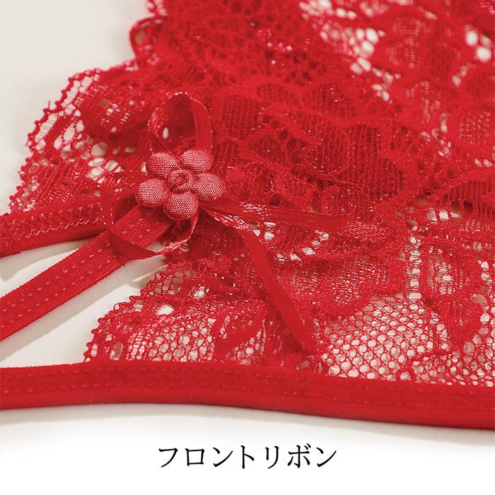 レディース Tバック ショーツ レース 花柄 サイドストリング Gストリング アシンメトリー リボン 透ける スケスケ セクシー かわいい シースルー 美尻 rt-047 : Karly ...