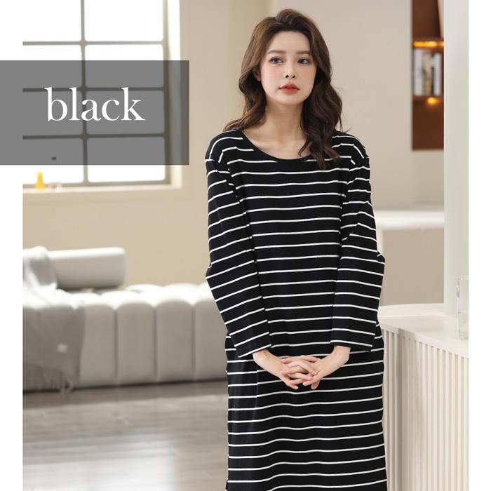 KarlyShop ワンピース ルームウェア パジャマ ボーダー柄 ゆったり 大きいサイズ ポケット付き シンプル かわいい rr107 : Karly Shop - 通販 - Yahoo ...