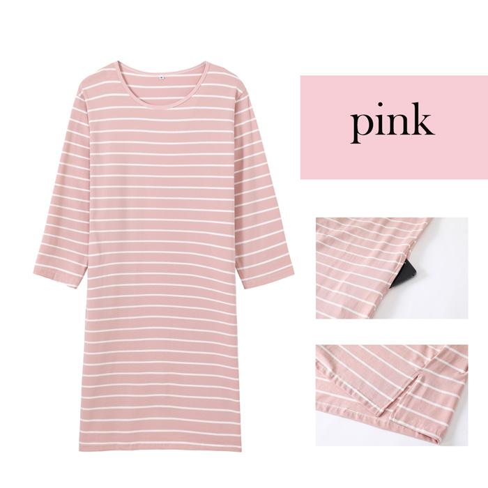 KarlyShop ワンピース ルームウェア パジャマ ボーダー柄 ゆったり 大きいサイズ ポケット付き シンプル かわいい rr107 : Karly Shop - 通販 - Yahoo ...
