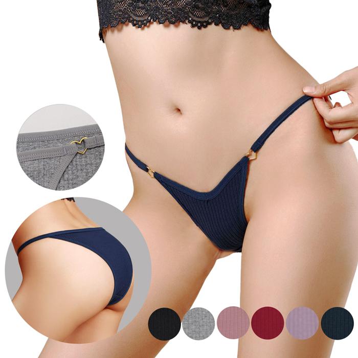 ブラジリアン レディース 綿 コットン リブあみ ハート チャーム ストレッチ ハーフバック シンプル 無地 スポーツ Tバック ショーツ 黒 赤 紫 紺 rt-032 : Karly ...