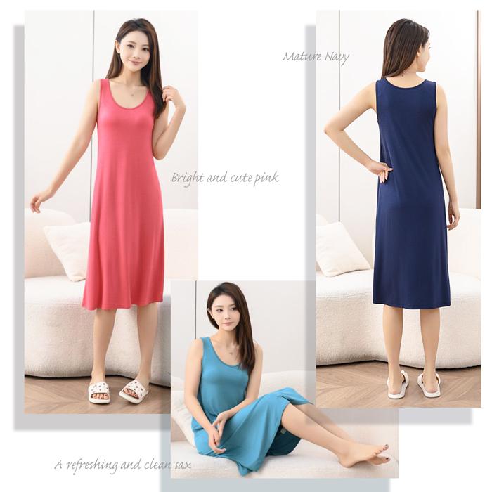 DEOTOP カップ付き ルームワンピース レディース ミモレ丈 ロング丈 レーヨン素材 消臭 抗菌 デオサニーテープ付き 部屋着 ワンマイルウェア rr-022 : KarlyShop ...