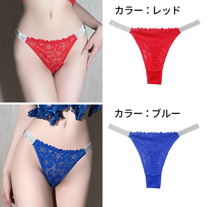Tバック レディース キラキラ ラメゴム 透ける ストレッチ 花柄 レース セクシー 派手 おしゃれ パンティ ショーツ ランジェリー rt-003 : KarlyShop import ...
