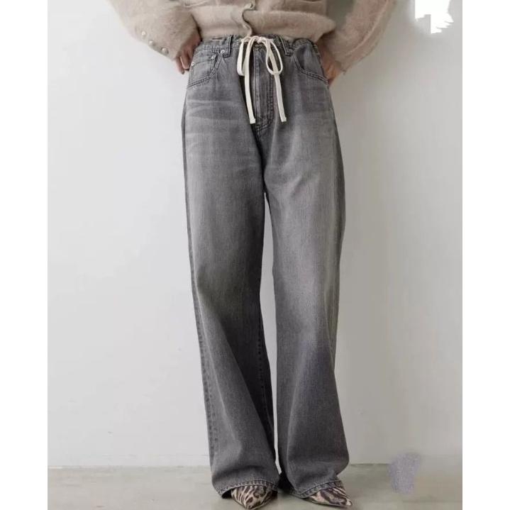 Whim Gazette ウィムガゼット ドロストデニムパンツ : 葛西 Whim Gazette ウィムガゼット ドロストデニムパンツ : 葛西