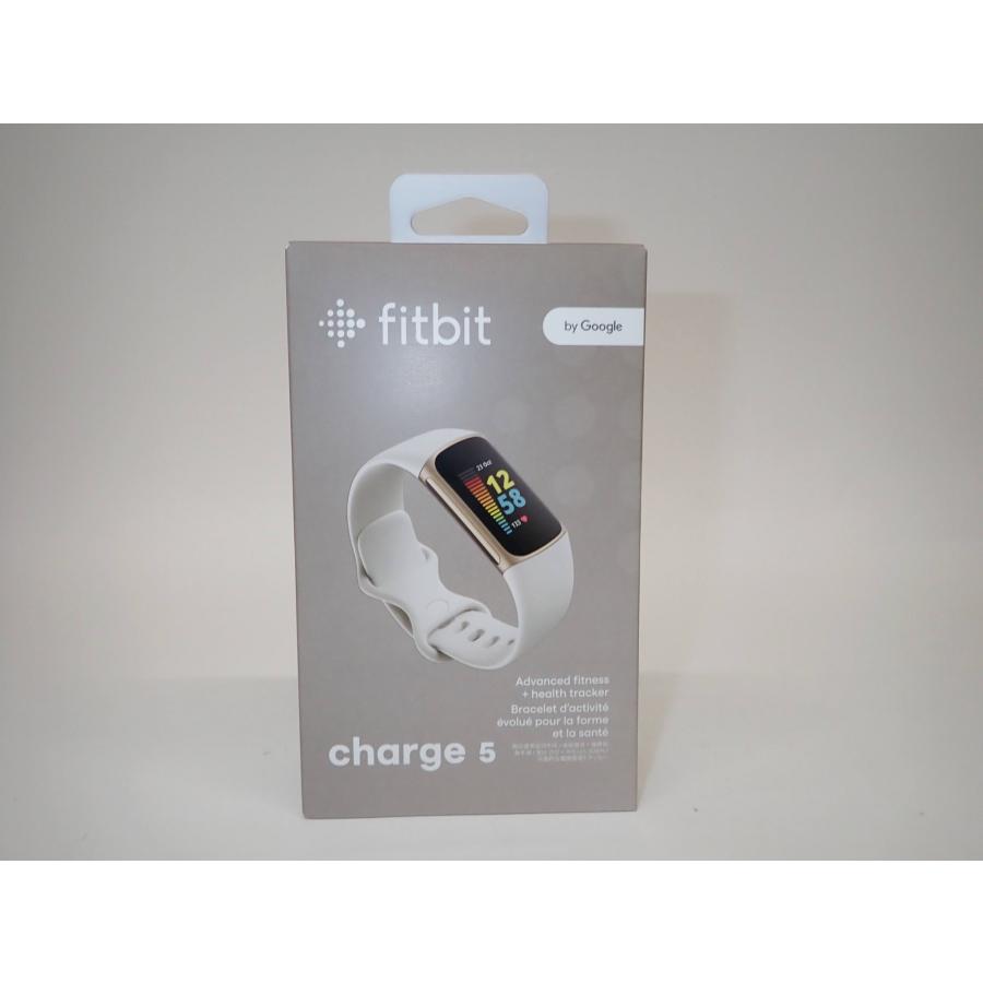 fitbit Charge 5 健康管理トラッカー ルナホワイト/ソフトゴールド グラファイトステンレス FB421GLWT-FRCJK ...