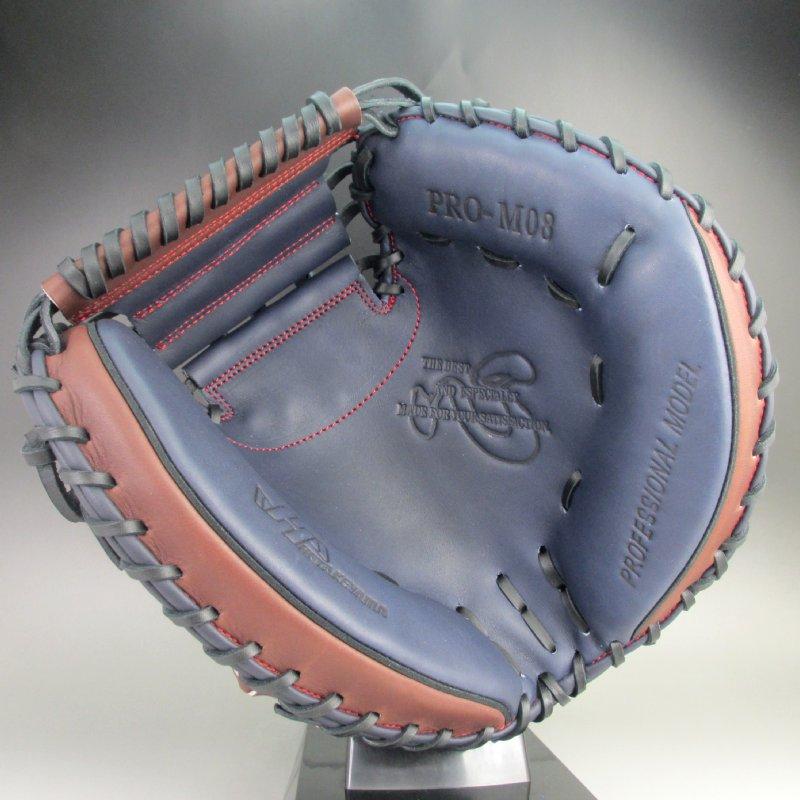 ハタケヤマ 2023年モデル 軟式 ミット 捕手用 右投げ 2023 PRO M08(B)ネイビー エコロジーブラウン : カスカワスポーツ ...