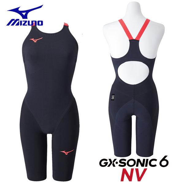 MIZUNO FINA承認水着 ミズノスイム GX・SONIC 6 NV ハーフスーツウィメンズ ジュニア 競泳水着 N2MGA701 布帛素材 選手向き 高速水着 女性用 子供用 ポイント ...