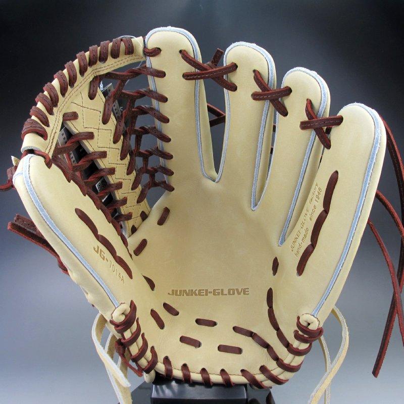 JUNKEI-GLOVE ポイント10倍 ジュンケイグラブ 一般 硬式グラブ 外野手用 定番アラミドシリーズ 右投げ JG-7014A ミルク ...