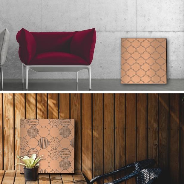 アートパネル art panel (18トロピカルリーフ-B)モダン おしゃれ 壁掛け 北欧 植物 リーフ 模様 アートボード 金属風 ...