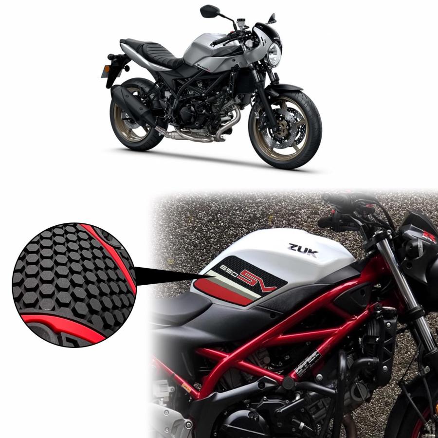 For SV650X SV650 X sv650x SV 650X sv 650x Sv650 sv650新しいオートバイ燃料タンク滑り止めマット燃料タンクマットゴム粘着滑り止め保護マット ...