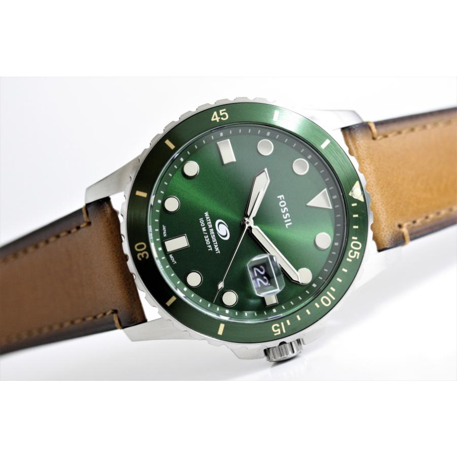 FOSSIL（フォッシル） ビンテージ・グリーン・ダイバーズデザイン 正規代理店商品 メンズ 70'sスキンダイバー 腕時計 100m防水 ...