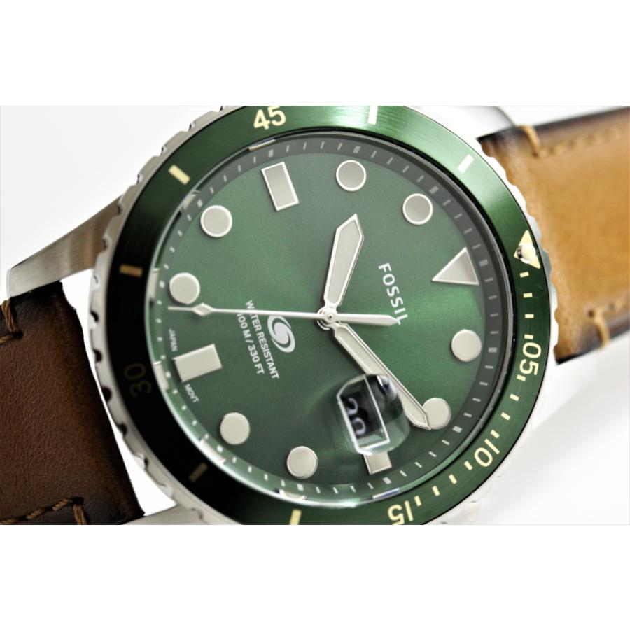 FOSSIL（フォッシル） ビンテージ・グリーン・ダイバーズデザイン 正規代理店商品 メンズ 70'sスキンダイバー 腕時計 100m防水 ...