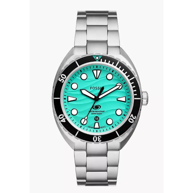 FOSSIL フォッシル BREAKER ブレーカー200m防水ダイバーズ・クォーツ腕時計 メンズウォッチ 男性用腕時計 ミントグリーン ...