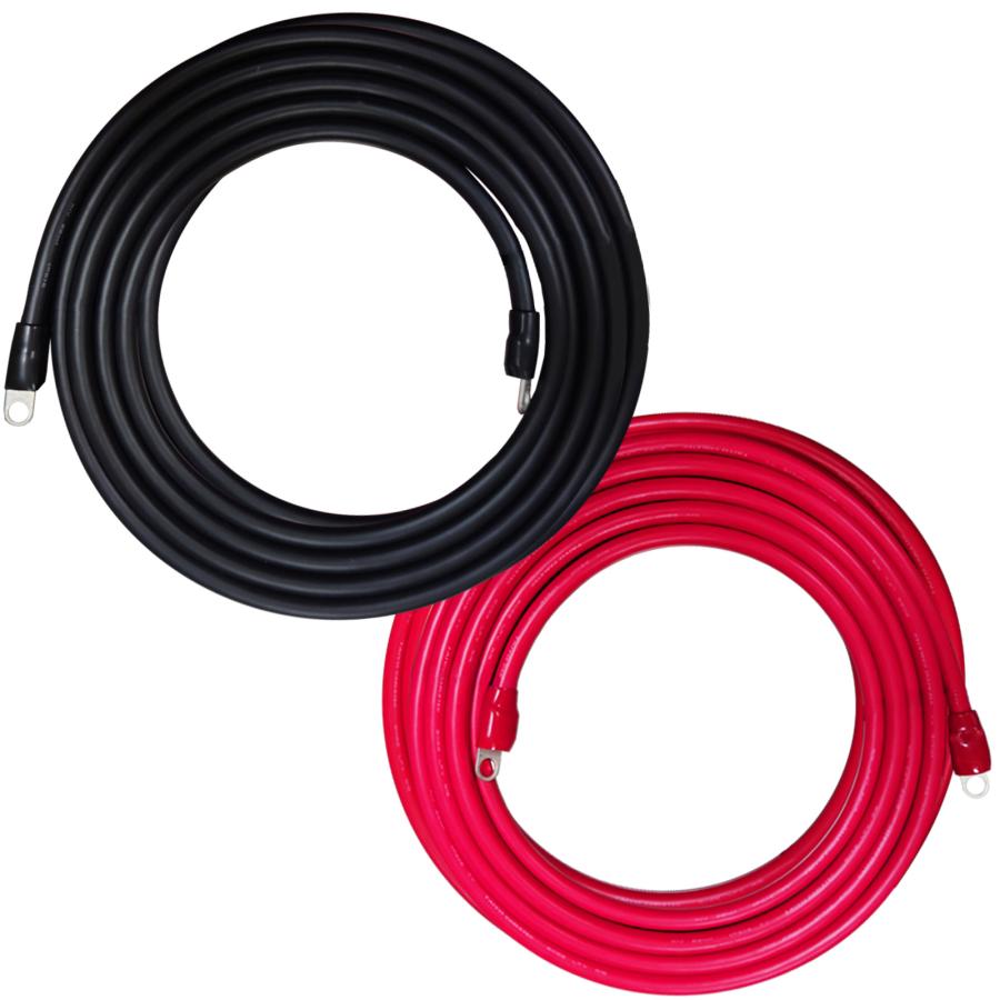 KAUSMEDIA 22SQ KIV 10m ケーブル 8mm 丸形端子 キャップ付 バッテリーケーブル インバータ接続 ニチフ R22-8s 国内メーカー製 赤黒セット 1000cm ...