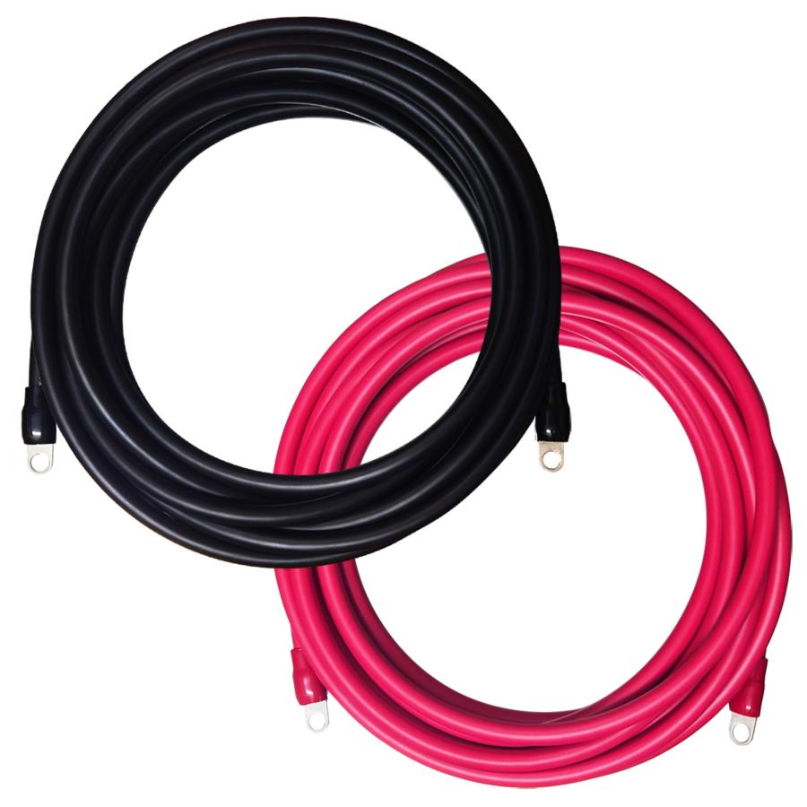 KAUSMEDIA 22SQ KIV 7m ケーブル 8mm 丸形端子 キャップ付 バッテリーケーブル インバータ接続 ニチフ R22-8s 国内メーカー製 赤黒セット 700cm : カウス ...