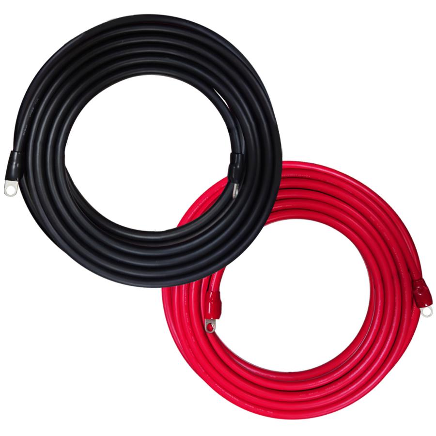 KAUSMEDIA 22SQ KIV 9m ケーブル 8mm 丸形端子 キャップ付 バッテリーケーブル インバータ接続 ニチフ R22-8s 国内メーカー製 赤黒セット 900cm : カウス ...