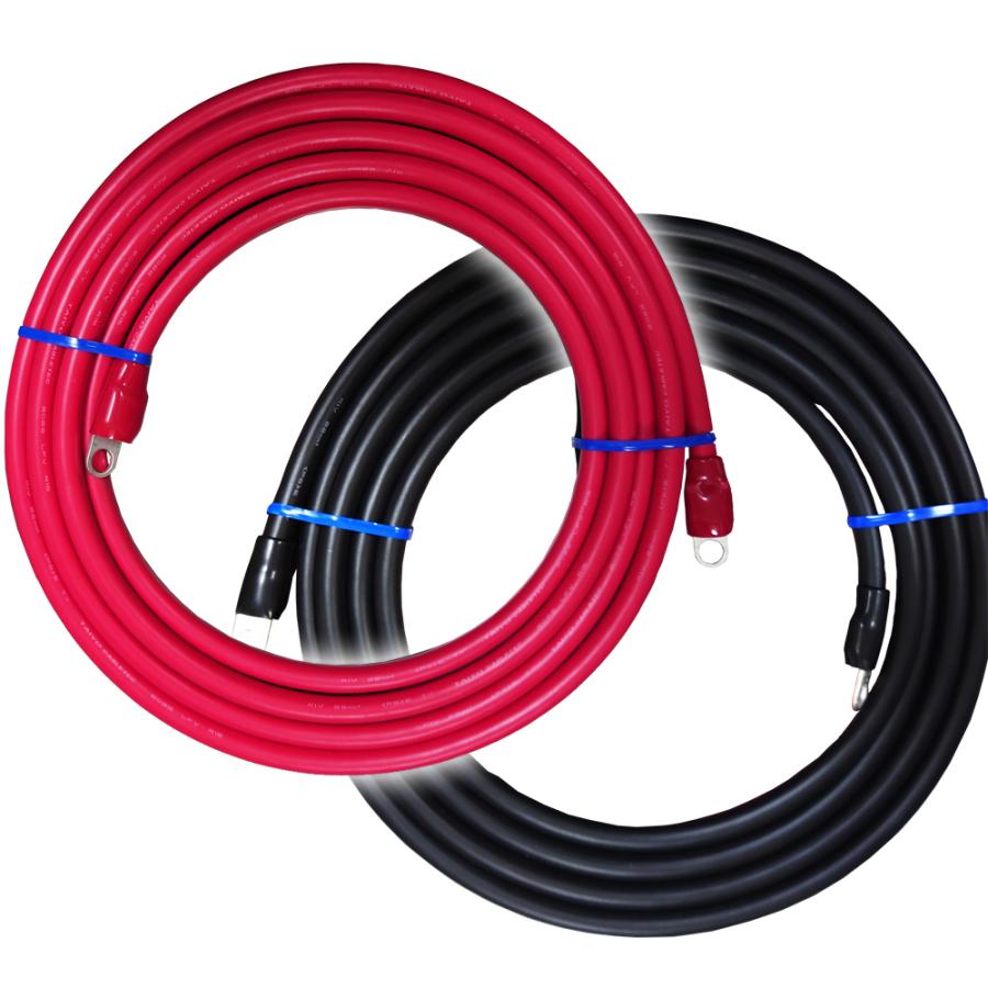 22SQ KIV バッテリーケーブル 300cm ニチフ 端子 R22-8s 圧着済 太陽ケーブルテック インバータ接続 赤黒セット 3m :cbb-22sq8-300:カウスメディアヤフー ...