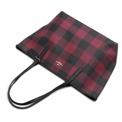 COACH 新品同様 コーチ バッグ C7271-SVS66 バッファロー プラッド プリント シティ トートバッグ ブラック/1941 ...