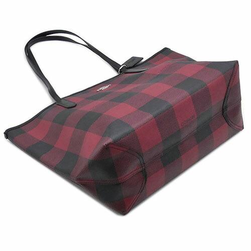 COACH 新品同様 コーチ バッグ C7271-SVS66 バッファロー プラッド プリント シティ トートバッグ ブラック/1941 ...