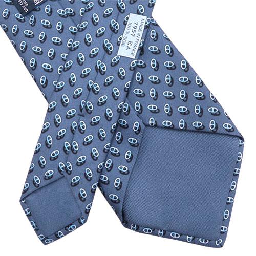 極美品 エルメス ブランド ネクタイ HERMES シルク レギュラータイ シェーヌダンクル プリント ブルー メンズ 7957EA : poj3061 : いかほど屋 - 通販 ...