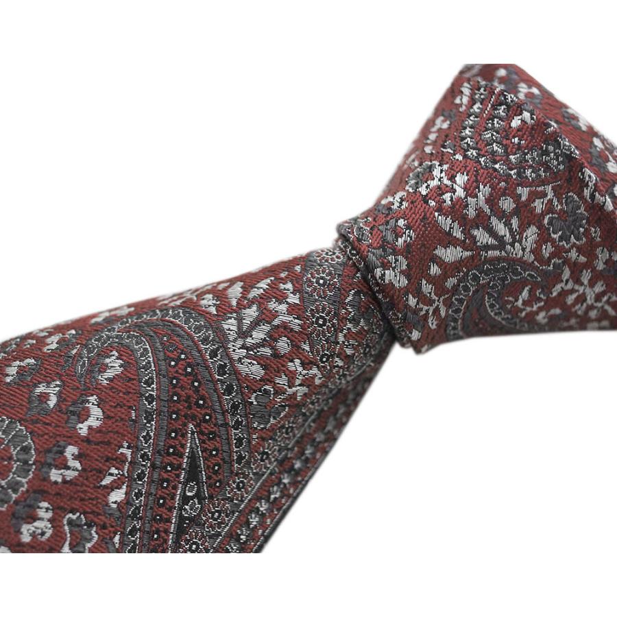 ZEGNA 未使用 ゼニア ブランド ネクタイ エルメネジルド・ゼニア Zegna シルク 100％ 高級 ペイズリー ボルドー ワインレッド ...