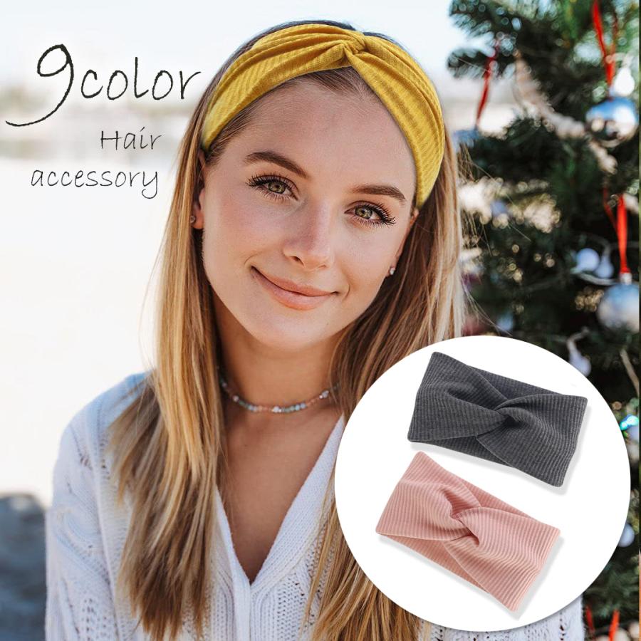 ヘアバンド ヘッドバンド レディース 女性 男女兼用 ヘアアクセサリー ヘアターバン リブ 太幅 ねじり クロス ツイスト まとめ髪 ヘアアレンジ か : KAWAeMON - 通販 ...
