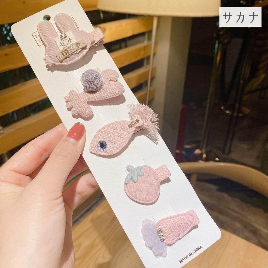 ヘアクリップ 5個セット キッズ ベビー 子供用 赤ちゃん ヘアアクセサリー 髪留め 髪飾り 小さい レース ウサギ リボン かわいい おしゃれ フラ : KAWAeMON - 通販 ...