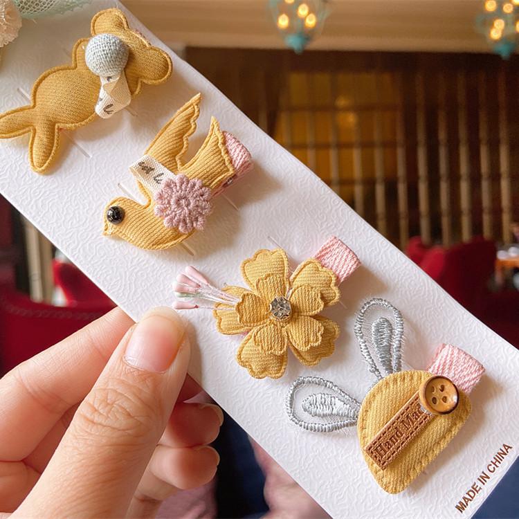 ヘアクリップ 5個セット キッズ ベビー 子供用 赤ちゃん ヘアアクセサリー 髪留め 髪飾り 小さい レース ウサギ リボン かわいい おしゃれ フラ : KAWAeMON - 通販 ...