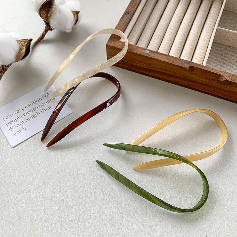 かんざし 簪 U型ピン Uピン レディース 女性 婦人用 ヘアアクセサリー 髪留め 髪飾り まとめ髪 シンプル お洒落 上品 きれいめ エレガント デ : KAWAeMON - 通販 ...