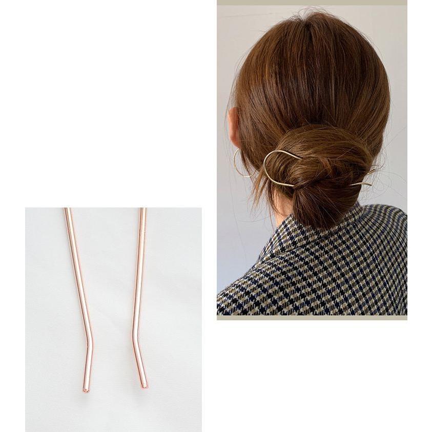 かんざし ヘアコーム U字コーム ヘアスティック U字 夜会巻き レディース 女性 大人 ヘアアクセサリー シンプル ヘアアレンジ おしゃれ まとめ髪 : KAWAeMON - 通販 ...