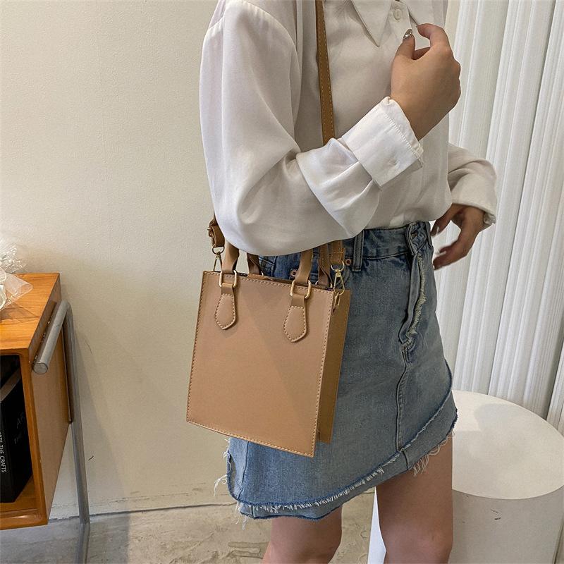 2wayバッグ ショルダーバッグ ハンドバッグ 手提げ 肩掛け 斜め掛け レディース 女性 鞄 カバン スクエア 四角 レザー調 フェイクレザー お洒 : KAWAeMON - 通販 ...