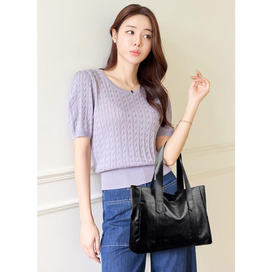 トートバッグ レディース メンズ カバン PUレザー 横型 防水 大きめ大容量 軽量 A4収納 肩掛け 手提げ 無地 通勤 通学 旅行 :bag-75790:KAWAeMON - 通販 ...