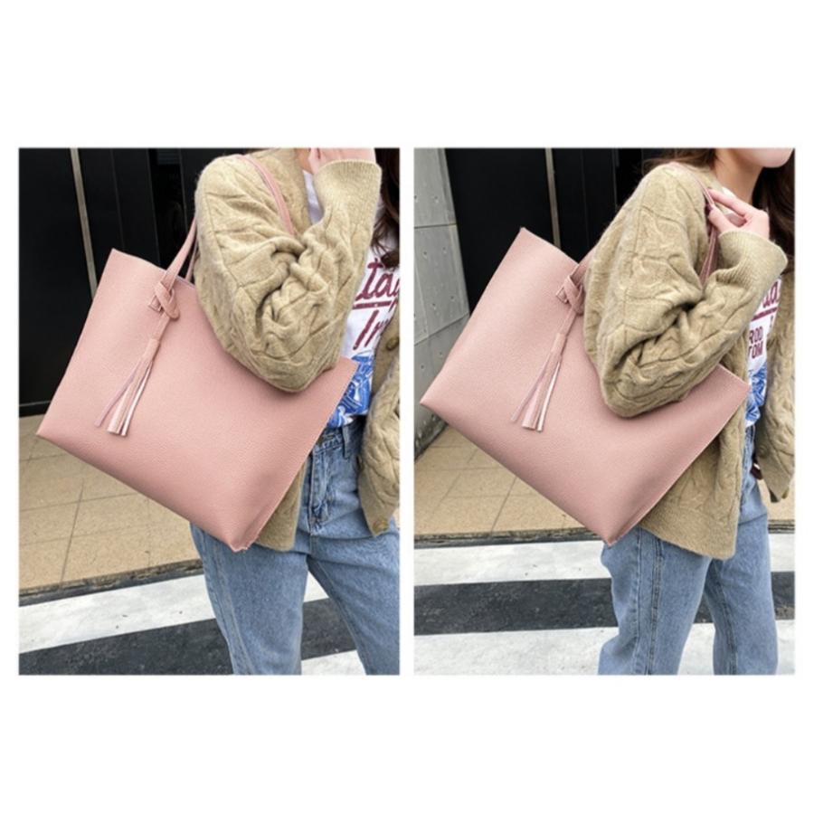 トートバッグ レディース レザー調 肩掛け ショルダーバッグ カバン かばん A4 シンプル オフィス 通勤 会社 通学 単色 女性用 マザーズバッグ : KAWAeMON - 通販 ...