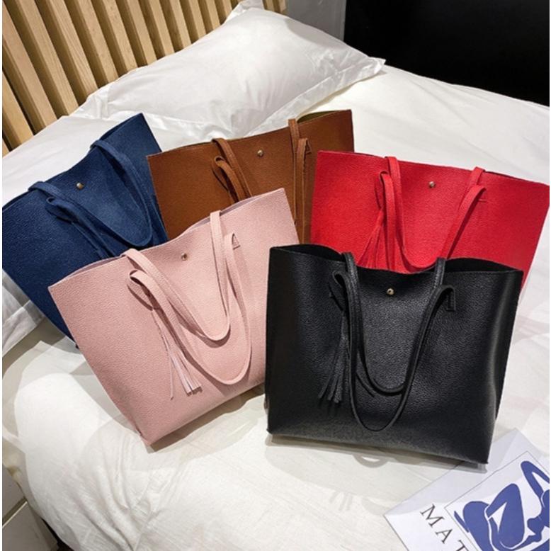 トートバッグ レディース レザー調 肩掛け ショルダーバッグ カバン かばん A4 シンプル オフィス 通勤 会社 通学 単色 女性用 マザーズバッグ : KAWAeMON - 通販 ...