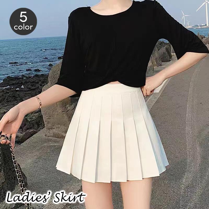 プリーツスカート ミニスカート レディース ミニ丈 ショート丈 Aライン インナーパンツ付 ハイウエスト 無地 単色 シンプル ボトムス おしゃれ か : KAWAeMON - 通販 ...